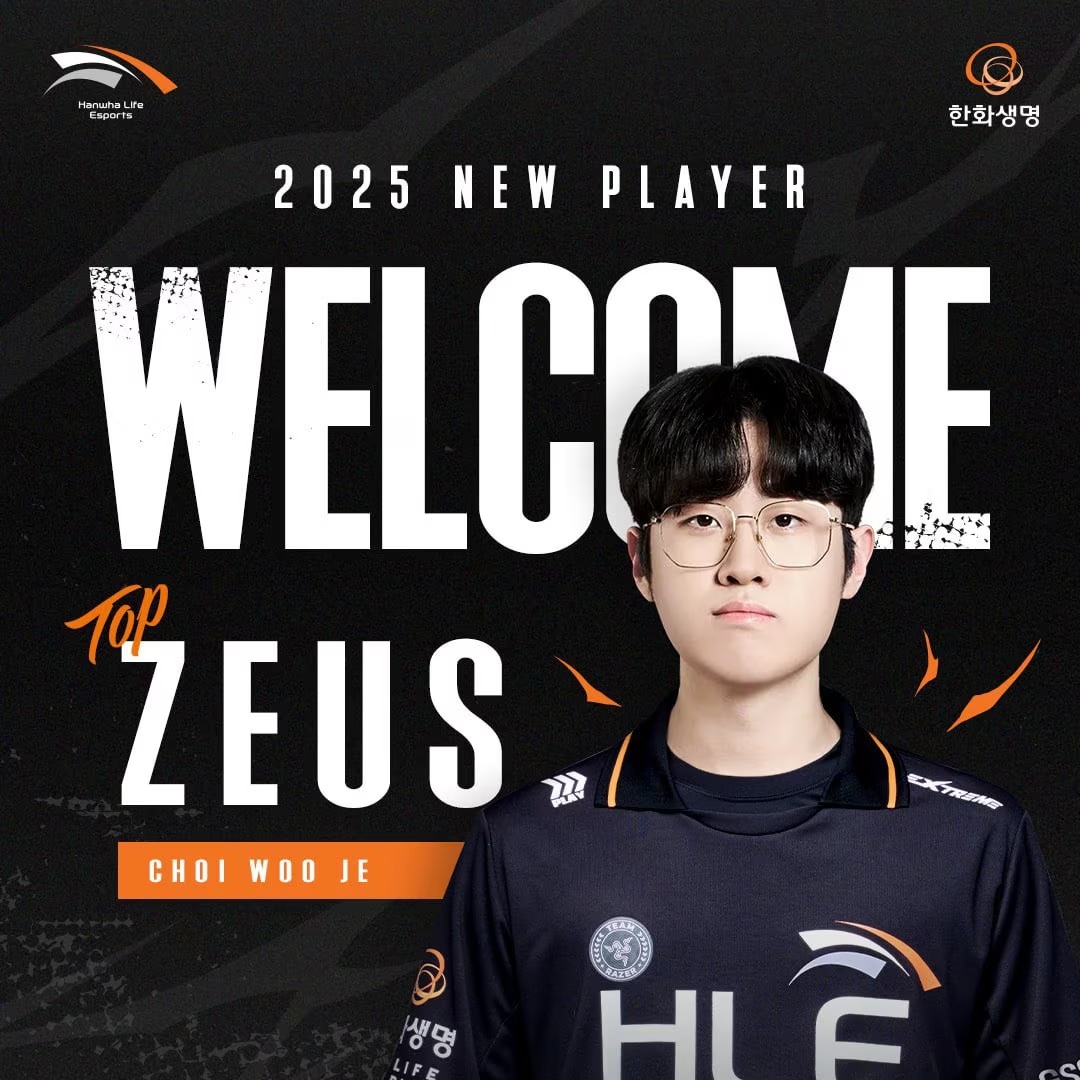 ZOFGK 成歷史！HLE 正式宣布「Zeus 加入戰隊」：謝謝 T1