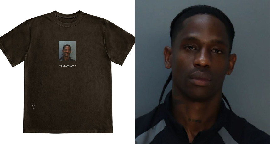 只有自己可以消費自己！Travis Scott 將自己的犯罪照做成 T-Sh