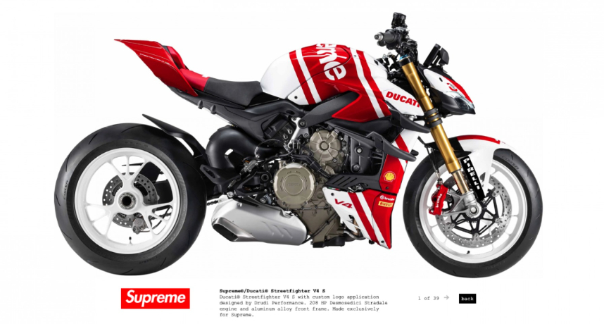定價近百萬台幣！Supreme x Ducati 全新聯名街車公開