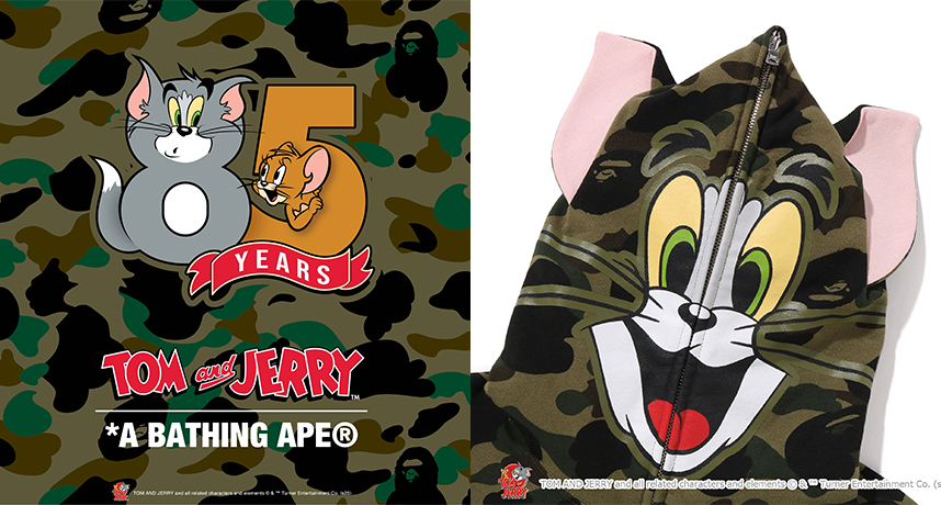 TOM AND JERRY 85TH ×A BATHING APE®︎ 推出合作系列！