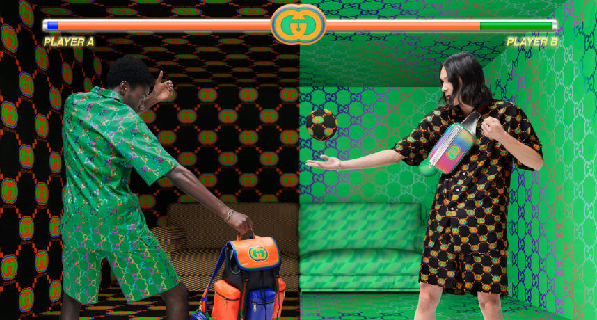 Gucci Good Game 「好遊戲膠囊系列」，科技感配色讓千禧風再現