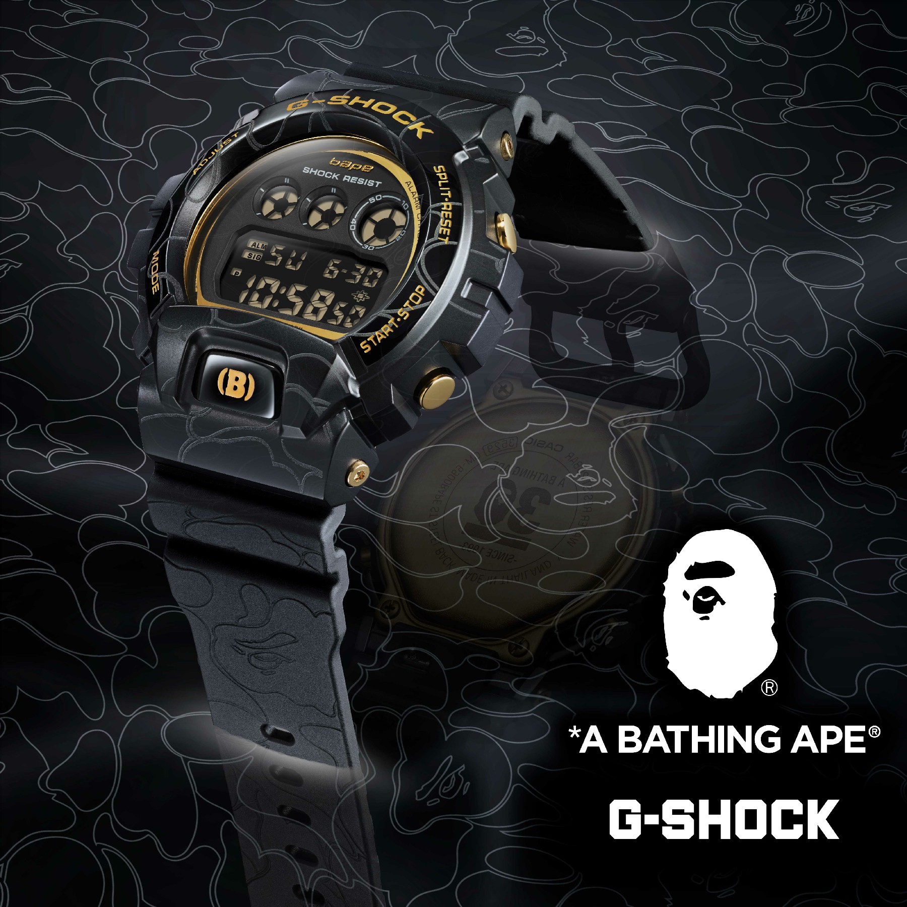 G-SHOCK x A BATHING APE® 30 週年紀念腕錶即將在台發售！